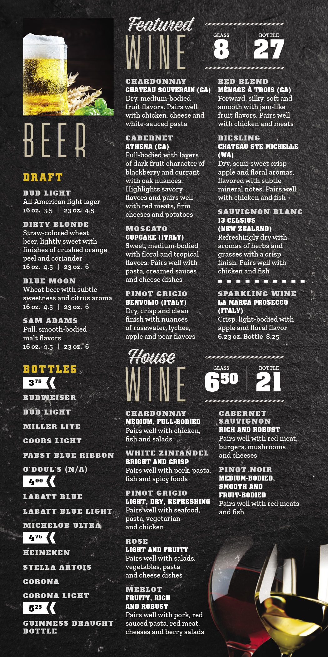 Menu - Crave Kitchen & Cocktails